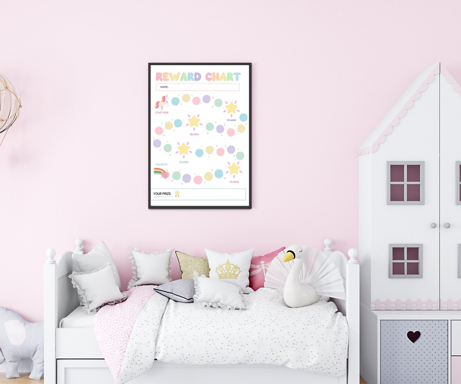 Reward Chart for Kids, Printable Rainbow Reward Chart, Toddler Reward ...