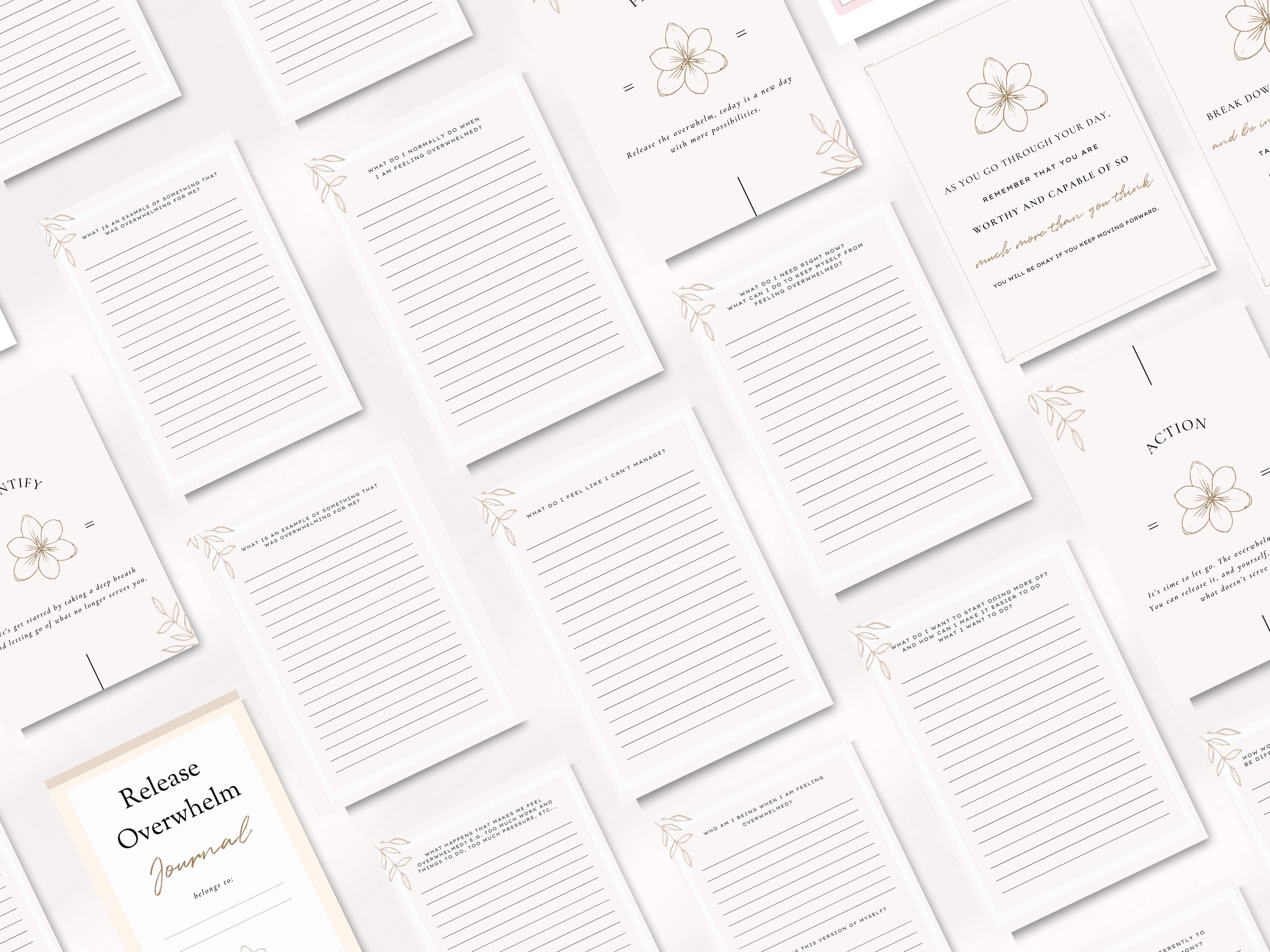 Release Overwhelm Printable Journal, Self Help Journal, Personal ...