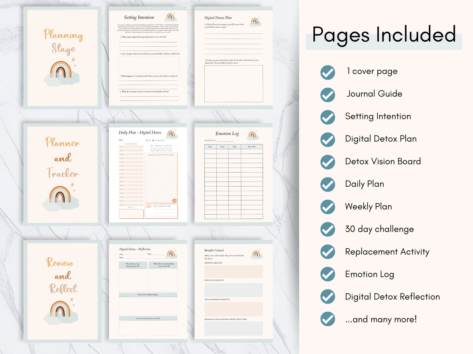Digital Detox, Printable Planner, Social Media Detox Challenge ...