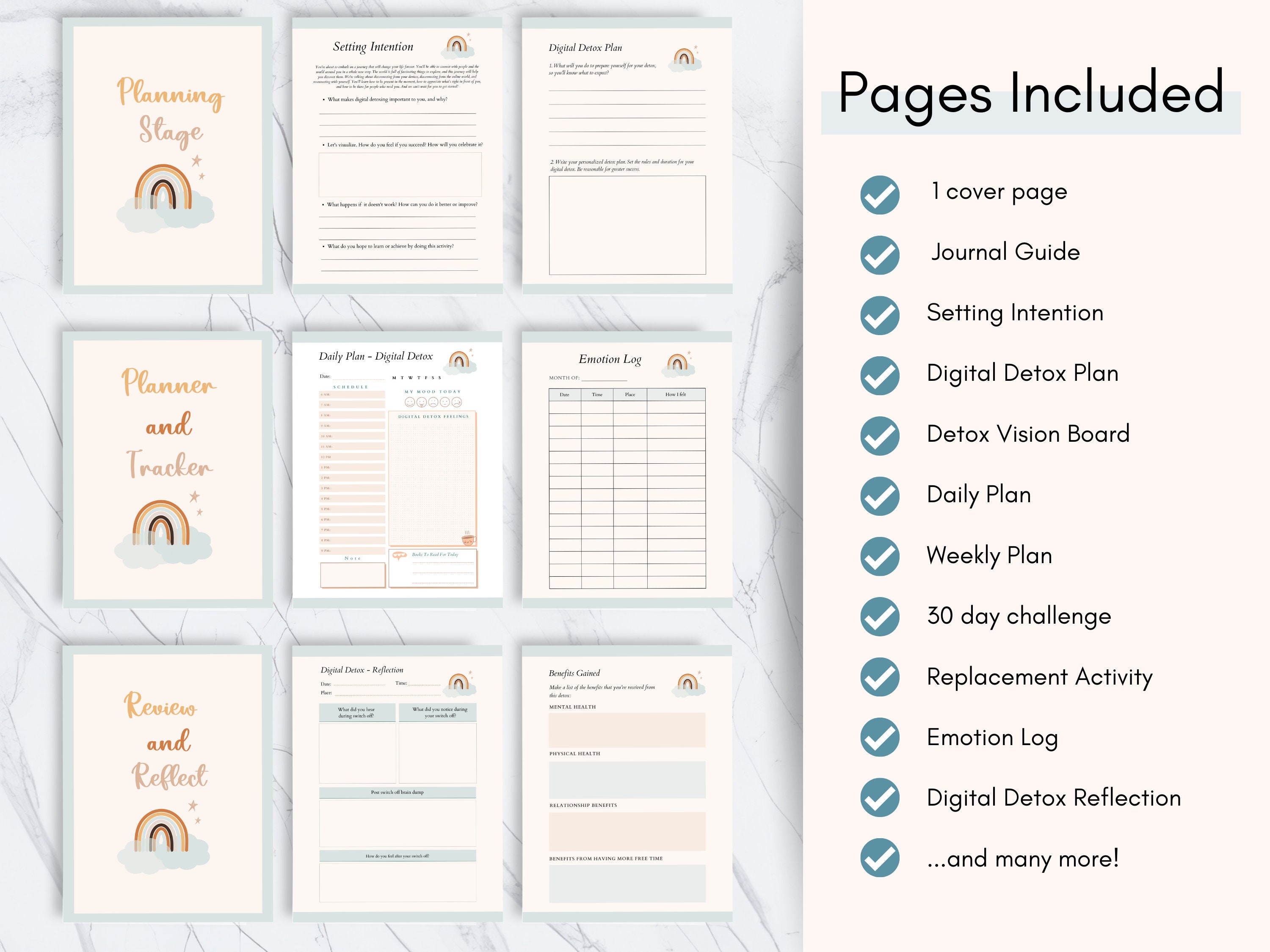 Digital Detox, Printable Planner, Social Media Detox Challenge ...