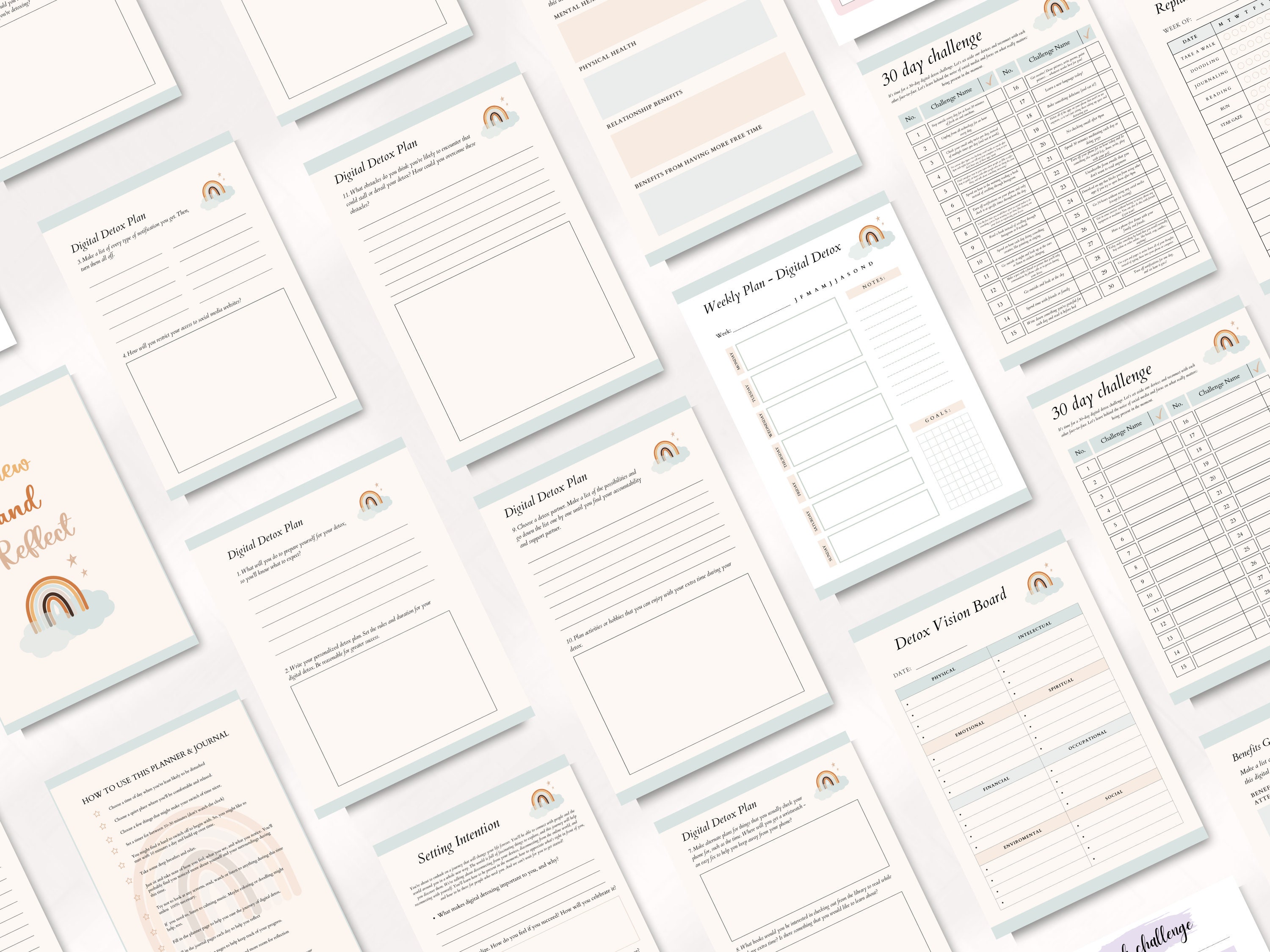 Digital Detox, Printable Planner, Social Media Detox Challenge ...