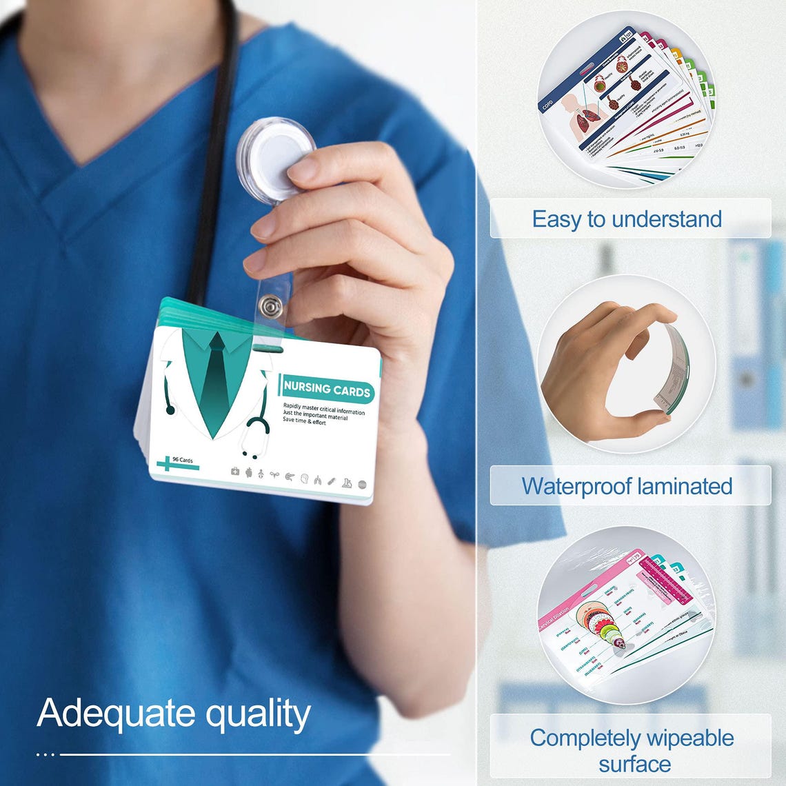 96 Nursing Badge Reference Cards: Nursing School Essentials - Etsy