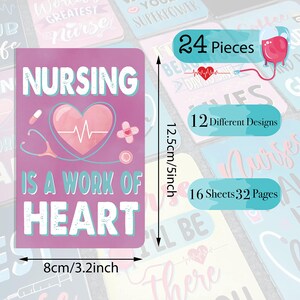 24 Pack Nurse Notebooks, Mini Nurse Pocket Notepads Nurse Appreciate ...