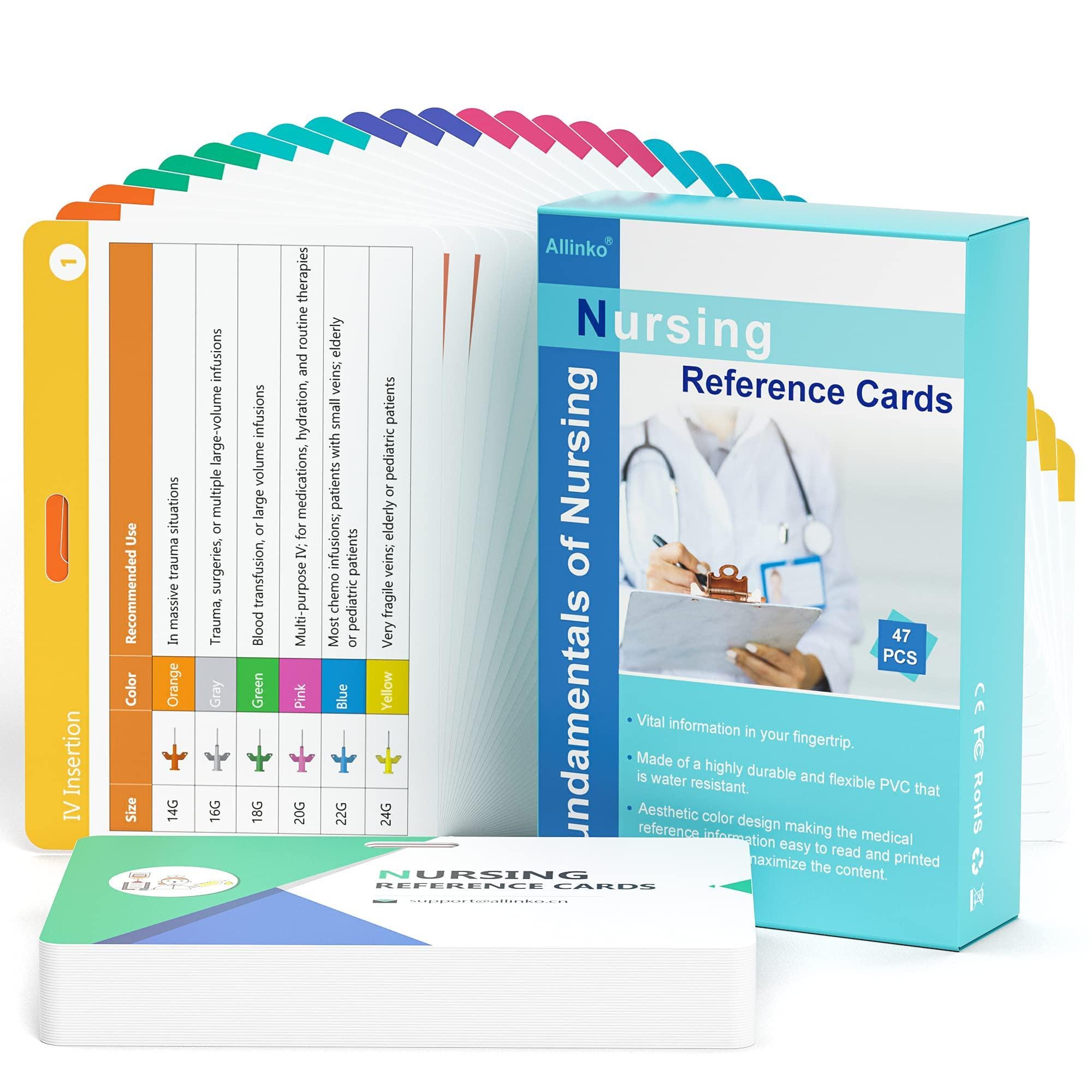 Nursing Badge Reference Cards: School Essentials Set With Cheat Sheets ...