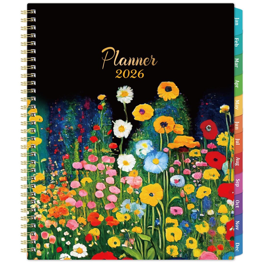 2026 Planner - Weekly and Monthly, 8.5''x11 - Colorful Flowers - Etsy