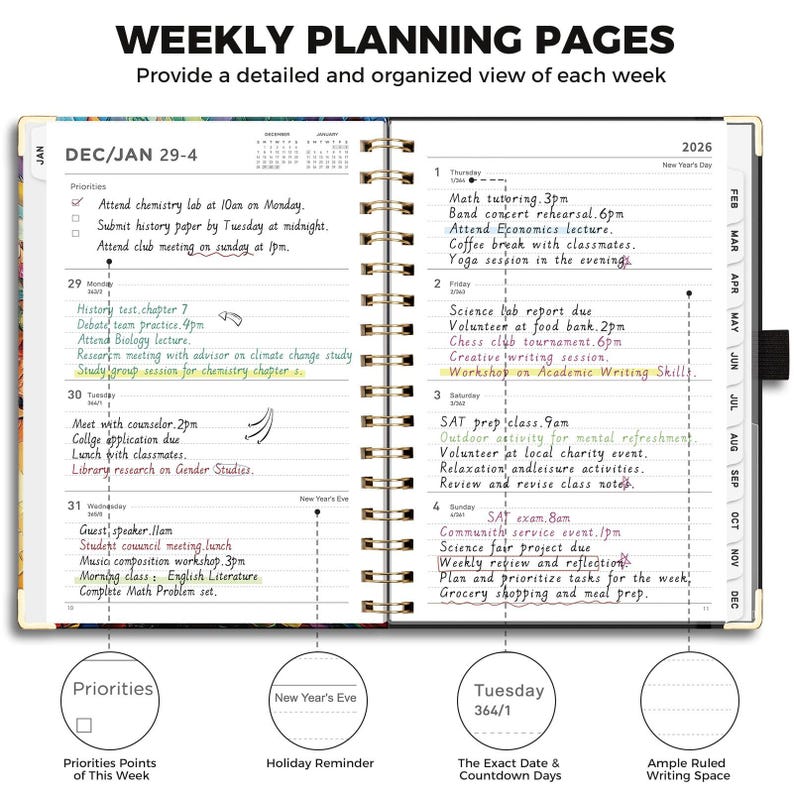 2026 Planner, Weekly and Monthly Planner (5.7" X 8.3") - Etsy