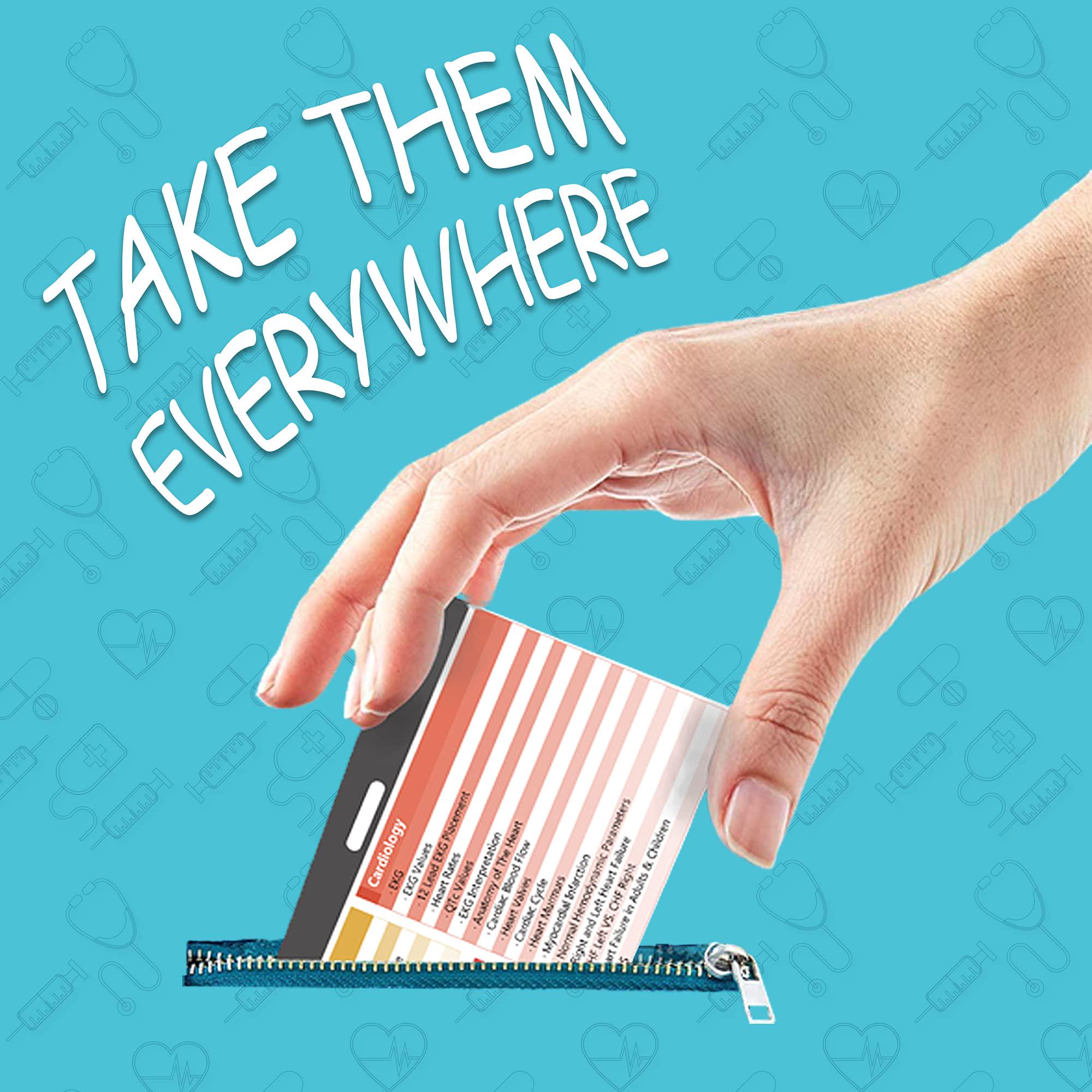 49 Horizontal Nursing Badge Reference Cards, Nursing School Essentials ...