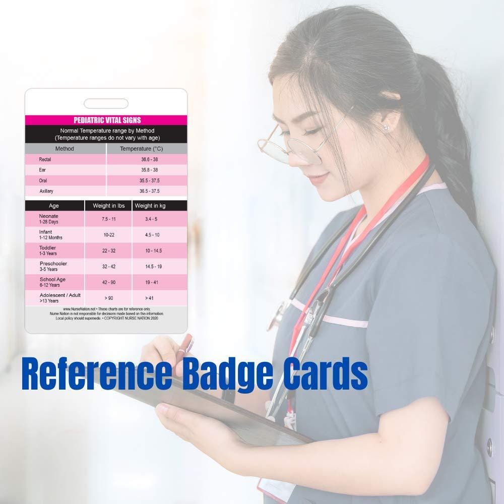 Nurse Nation 30 Vertical Nursing Badge Reference Cards - Lab Values ...
