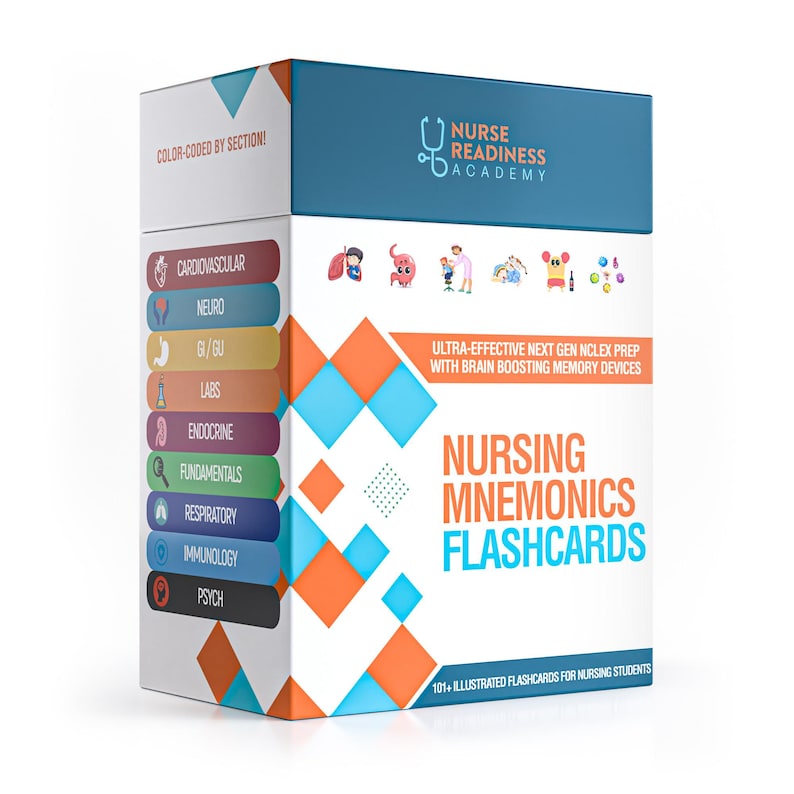 101+ Illustrated Memory Aids | Nursing Mnemonics Flashcards Nursing ...
