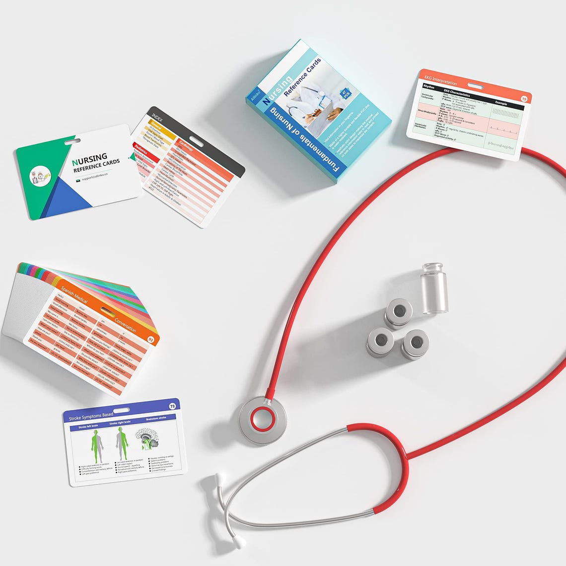 Nursing Badge Reference Cards: School Essentials Set With Cheat Sheets ...