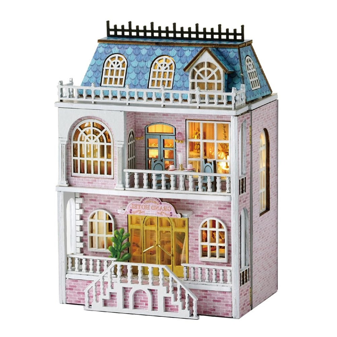 DIY Miniature Wooden Dollhouse Furniture Kit,mini Handmade Doll House ...