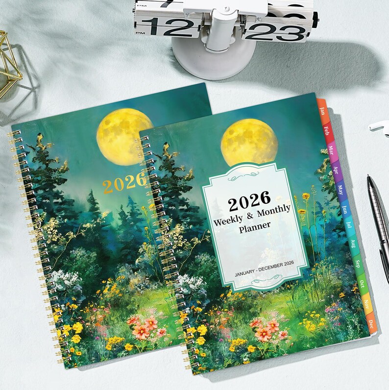 2026 Weekly Monthly Planner: Thick Paper, 9" X 11" - Etsy