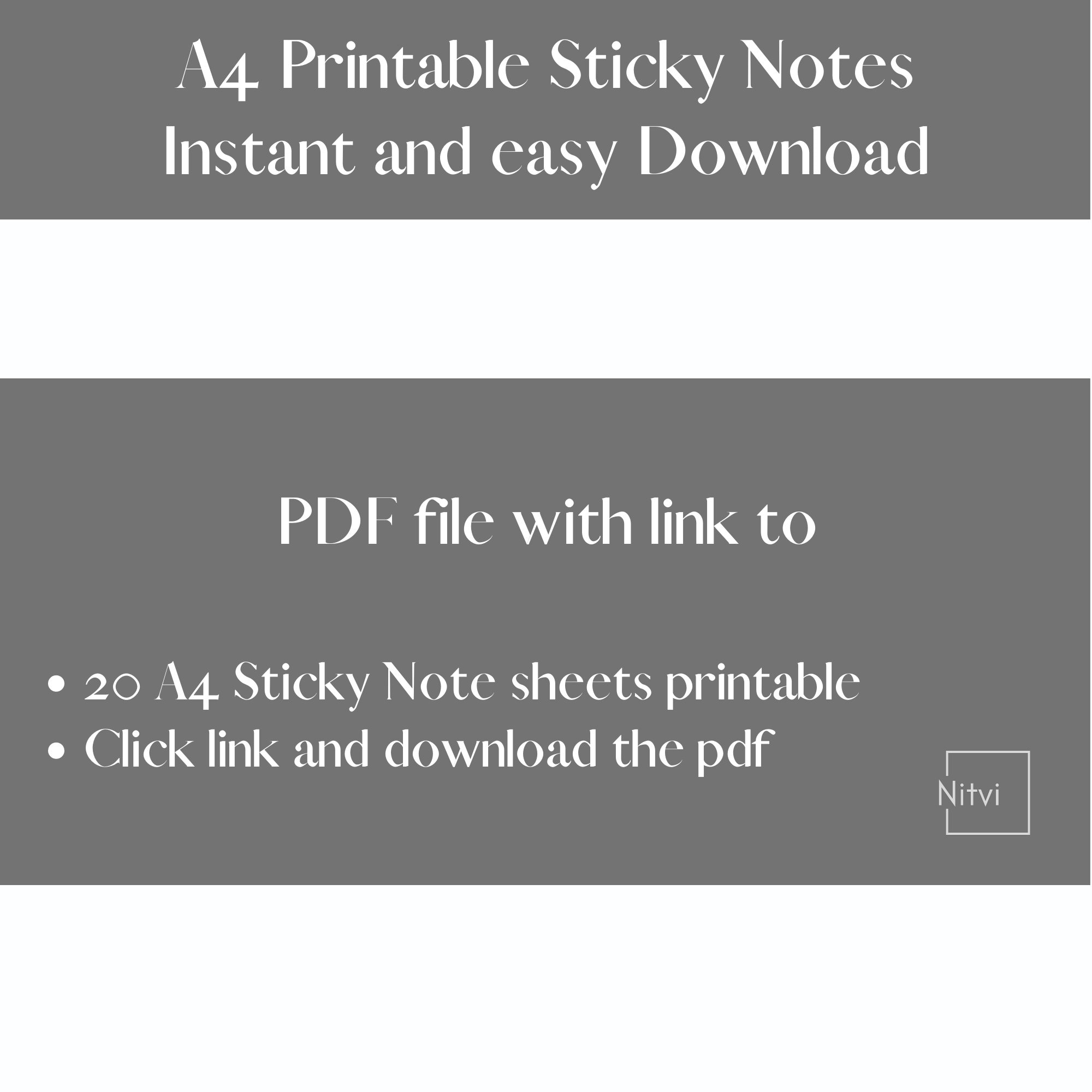 Printable Sticky Notes Printable Planner Cards Printable Planner ...