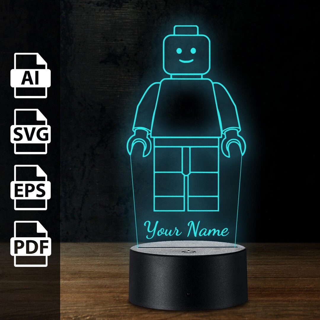 Minifigure Brick Figure Personalized 3D Lamp Acrylic Led Light Laser ...