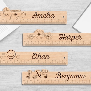 Laser Cut Wooden RULER for Kids School Teacher Svg | Pdf | Ai | Eps ...