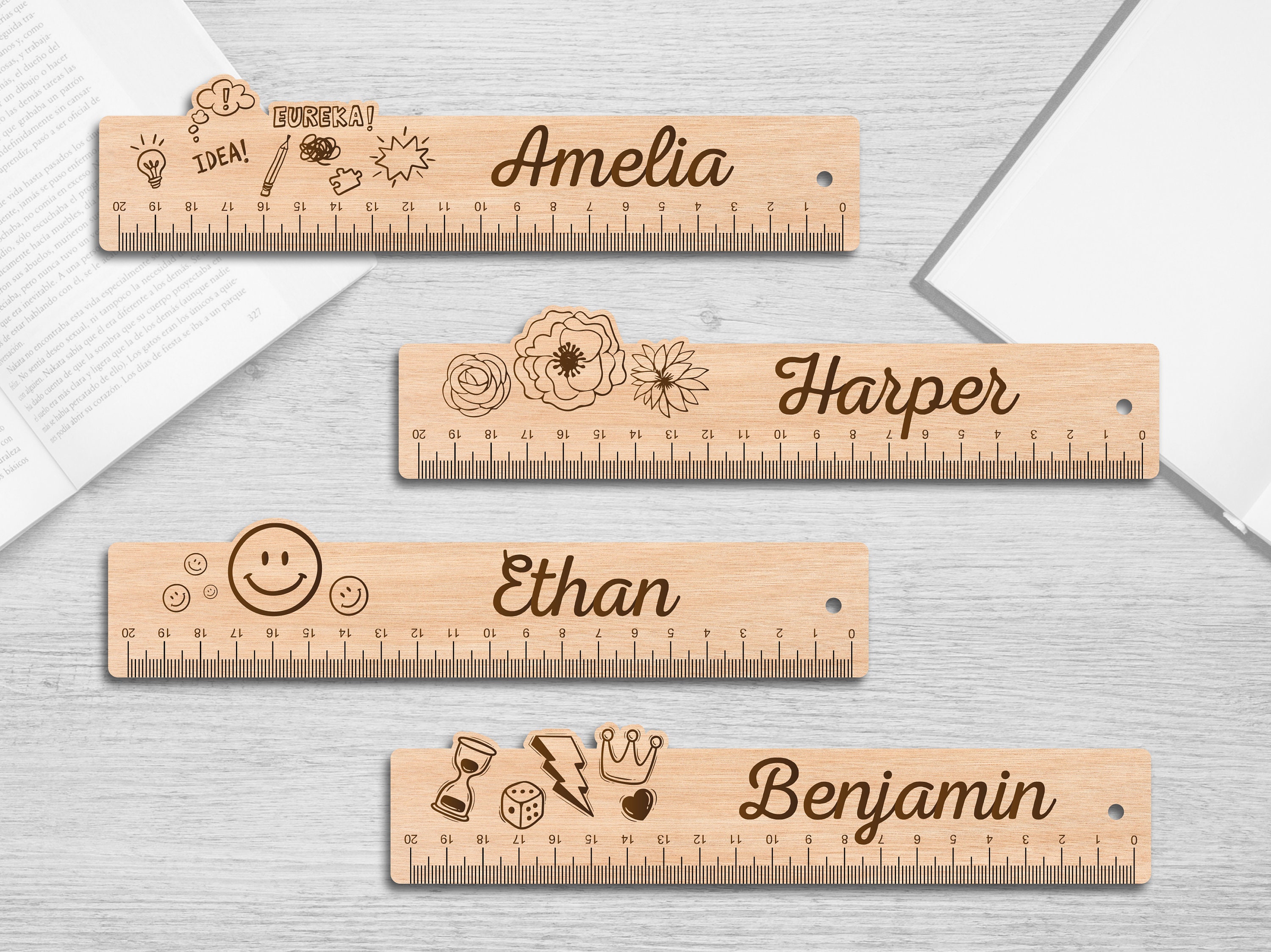 Laser geschnittenes Holz Lineal für Kinder Schule Lehrer svg | pdf | ai ...