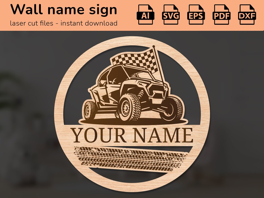 Buggy off Road Car Name Sign Vehicles Road Route | Interior Decor ...