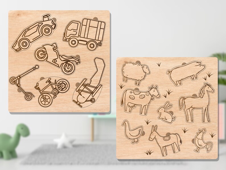 Laser Cut Puzzle Files & Shape Sorting Puzzle SVG Files Sorter Toy for ...