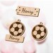 Football Soccer Ball Keychain Key Ring Charm | Personalized Name Sign ...