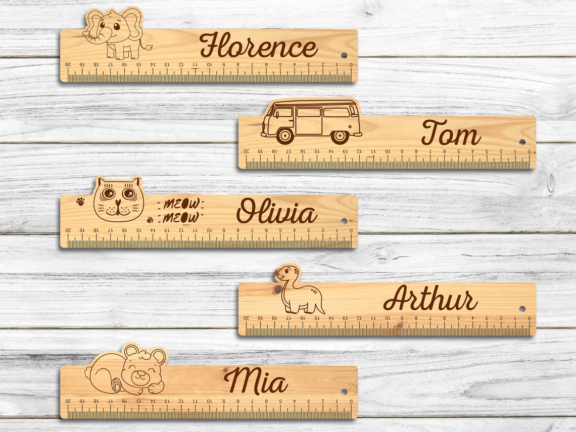 Laser Cut Wooden RULER for Kids School Teacher Svg | Pdf | Ai | Eps ...