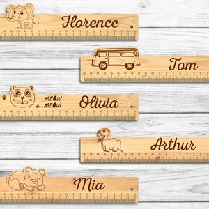Laser Cut Wooden RULER for Kids School Teacher Svg | Pdf | Ai | Eps ...