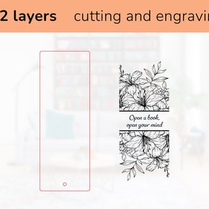 Floral Bookmark Bundle Set of 10 Svg Wooden Template Engraved Laser Cut ...