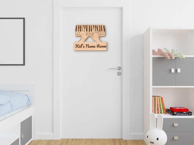 Piano Keyboard Music Name Sign | Interior Decor | Laser Cut Design ...