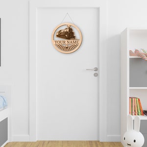 Train Locomotive Railway Name Sign | Interior Decor | Laser Cut Design ...
