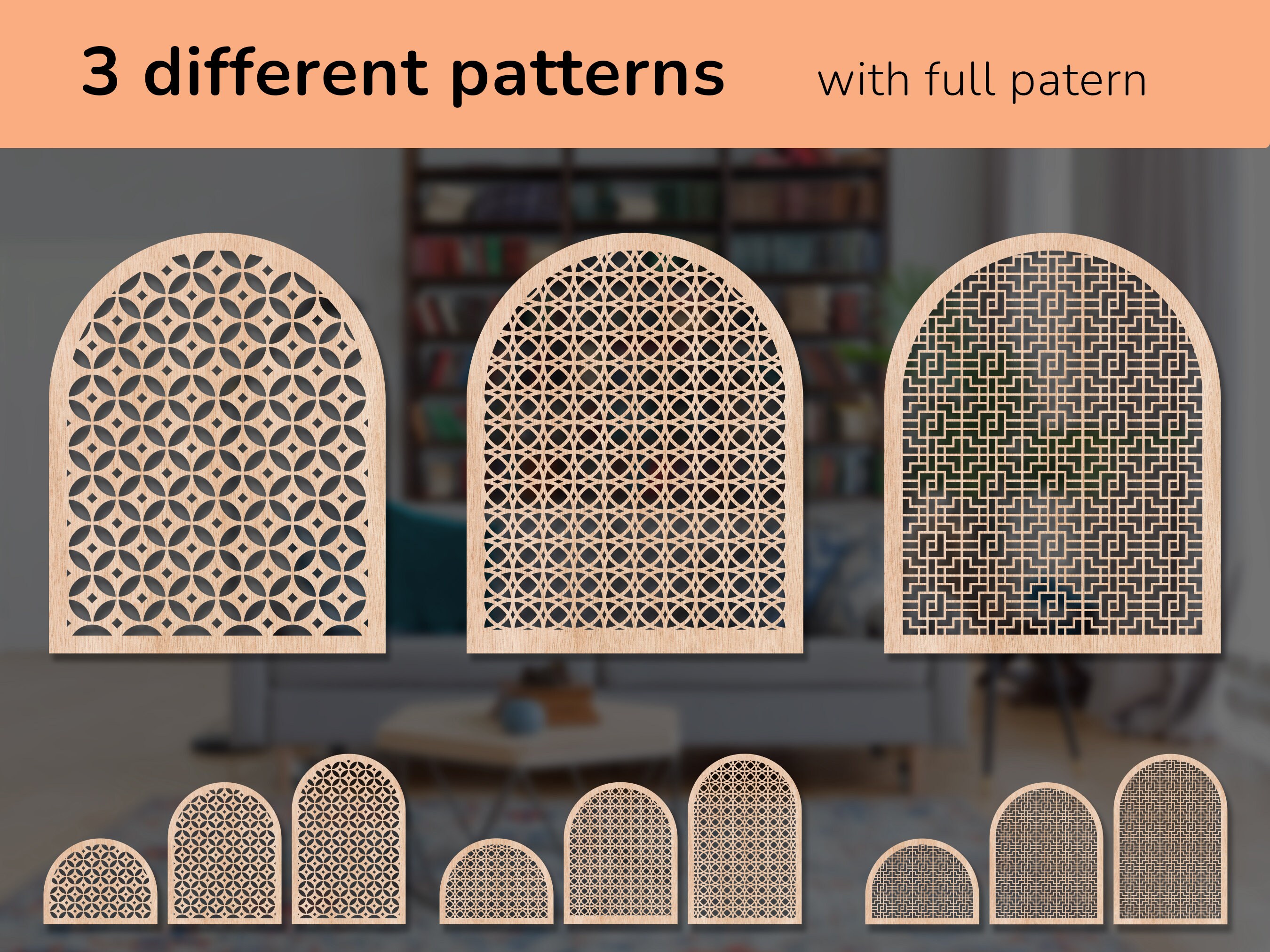 Rattan Arch SVG Laser Cut Files Arched Frame Backer Boho - Etsy