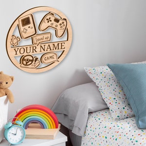 Video Game Gaming Gamer Name Sign | Interior Decor | Laser Cut Design ...
