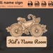Bike Bicycle Name Sign | Interior Decor | Laser Cut Design | for Kids ...