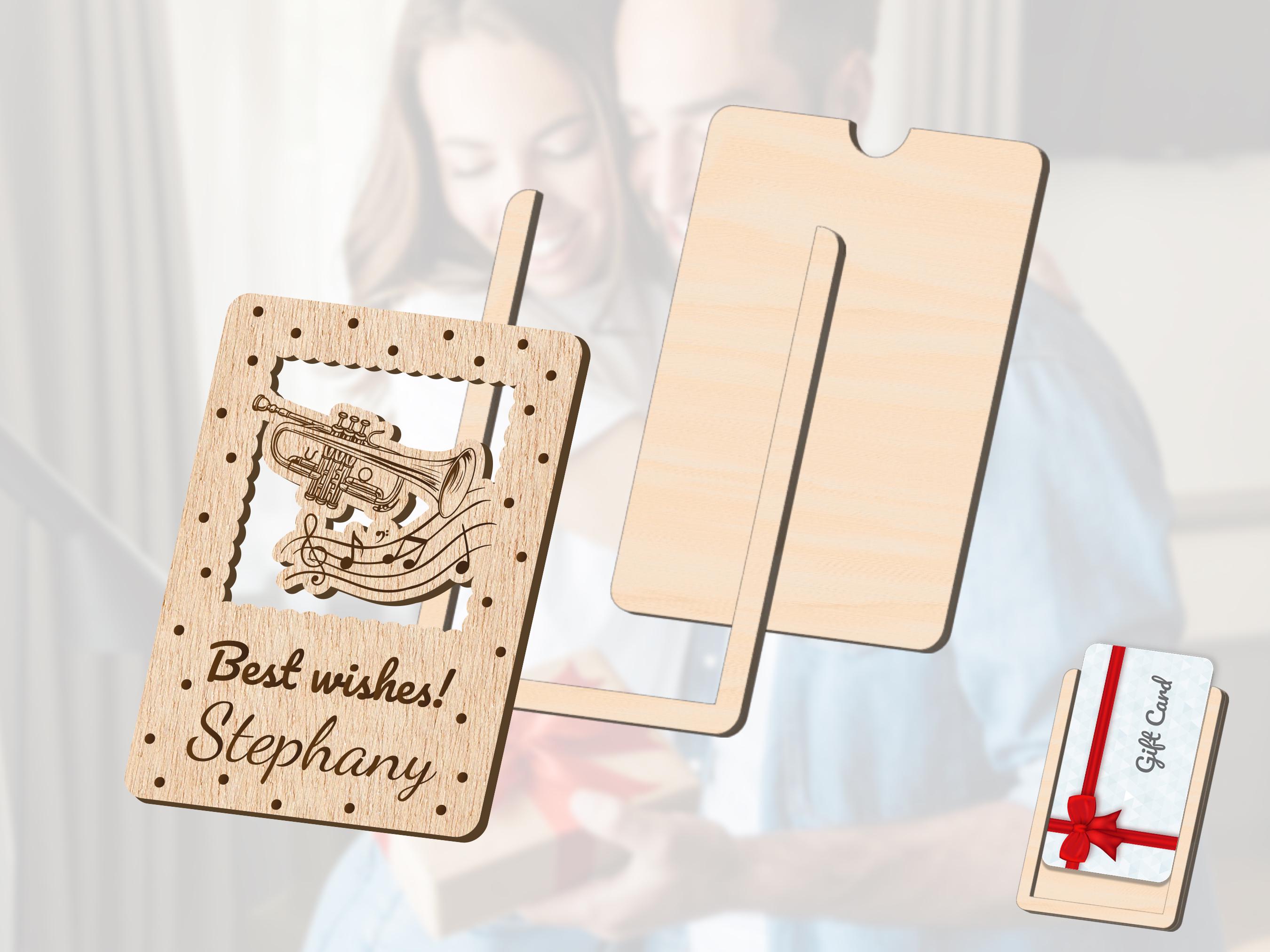 Personalized Trumpet Music Notes Case Gift Card Holder Money | Name ...