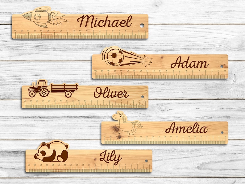 Laser Cut Wooden RULER for Kids School Teacher Svg Pdf Ai - Etsy