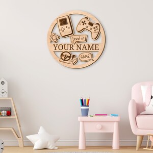 Video Game Gaming Gamer Name Sign | Interior Decor | Laser Cut Design ...