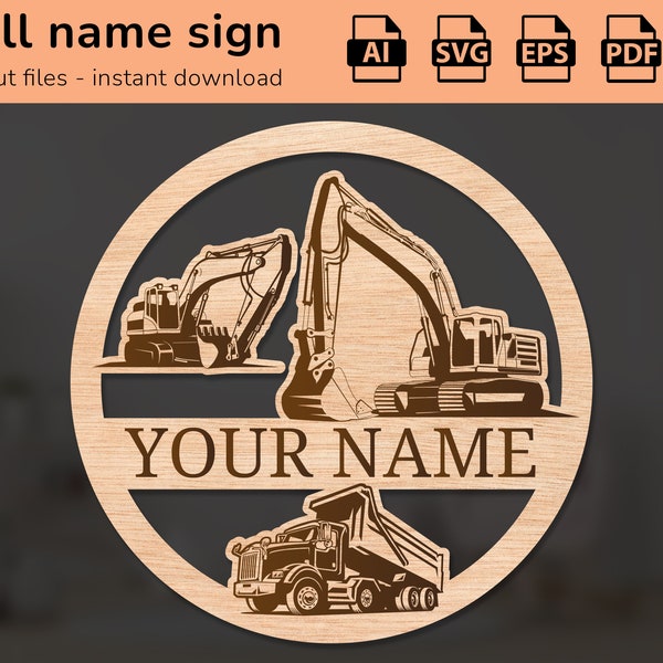 Laser Cut Construction Sign - Etsy