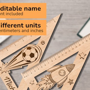 Triangle Ruler for Kids | School Teacher Svg Pdf Ai Eps File Engraved ...