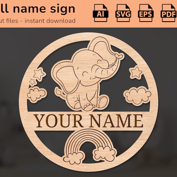 Elephant Wood Sign - Etsy