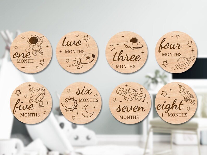 Galaxy Space Milestone SVG Baby Milestone Digital Cut File Glowforge SVG File Laser Cutting - Etsy