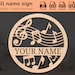 Music Musical Notes Nursery Wall Name Sign | Interior Decor | Laser Cut ...
