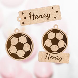 Football Soccer Ball Keychain Key Ring Charm | Personalized Name Sign ...