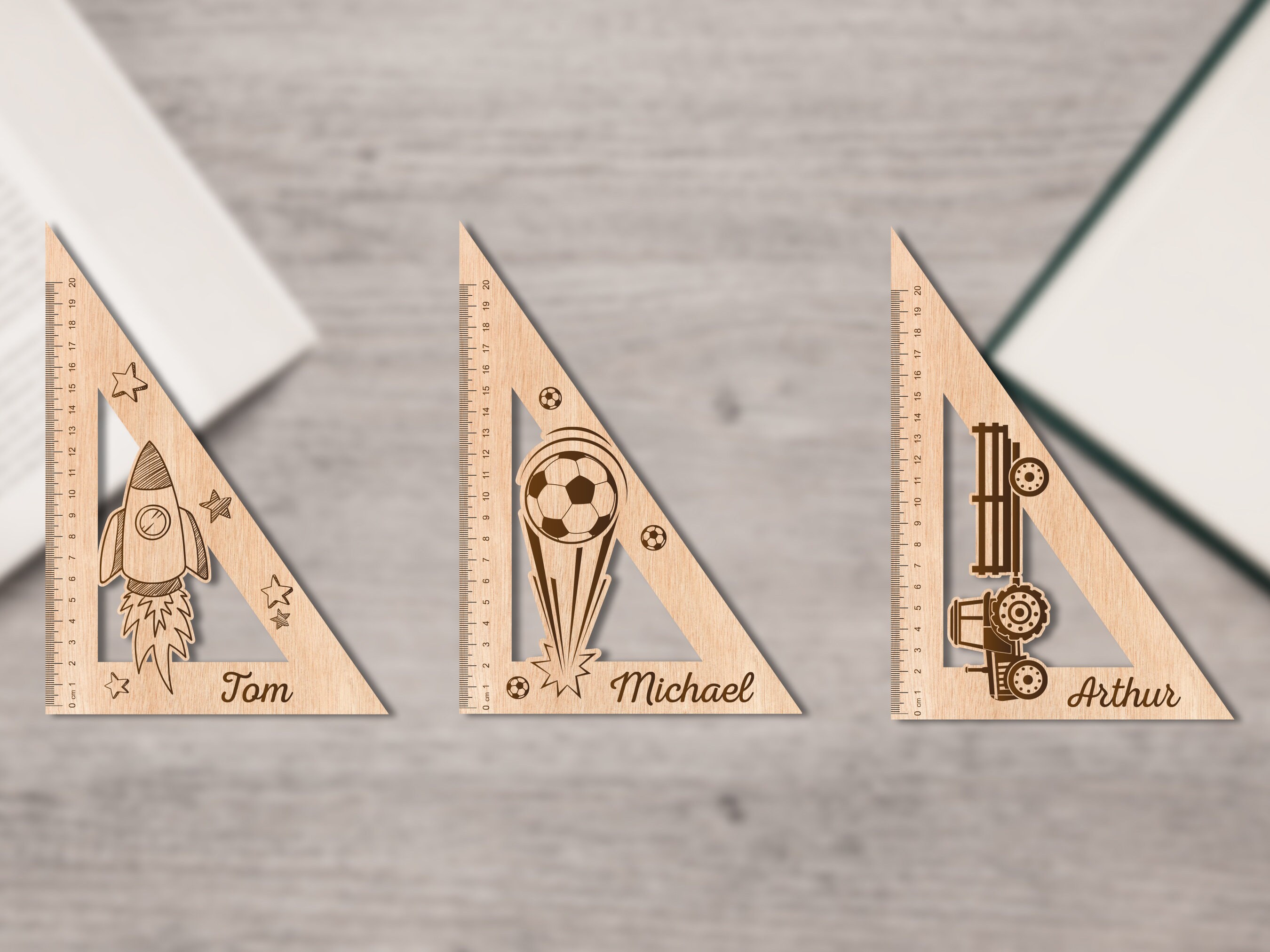 Triangle Ruler for Kids | School Teacher Svg Pdf Ai Eps File Engraved ...