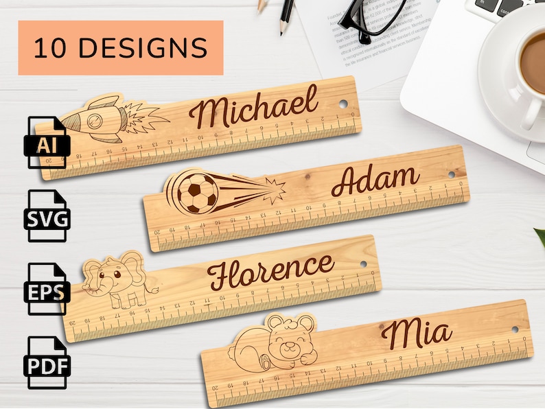 Laser Cut Wooden RULER for Kids School Teacher Svg Pdf Ai - Etsy