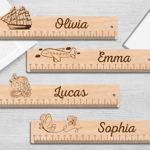 Laser Cut Wooden RULER for Kids School Teacher Svg | Pdf | Ai | Eps ...