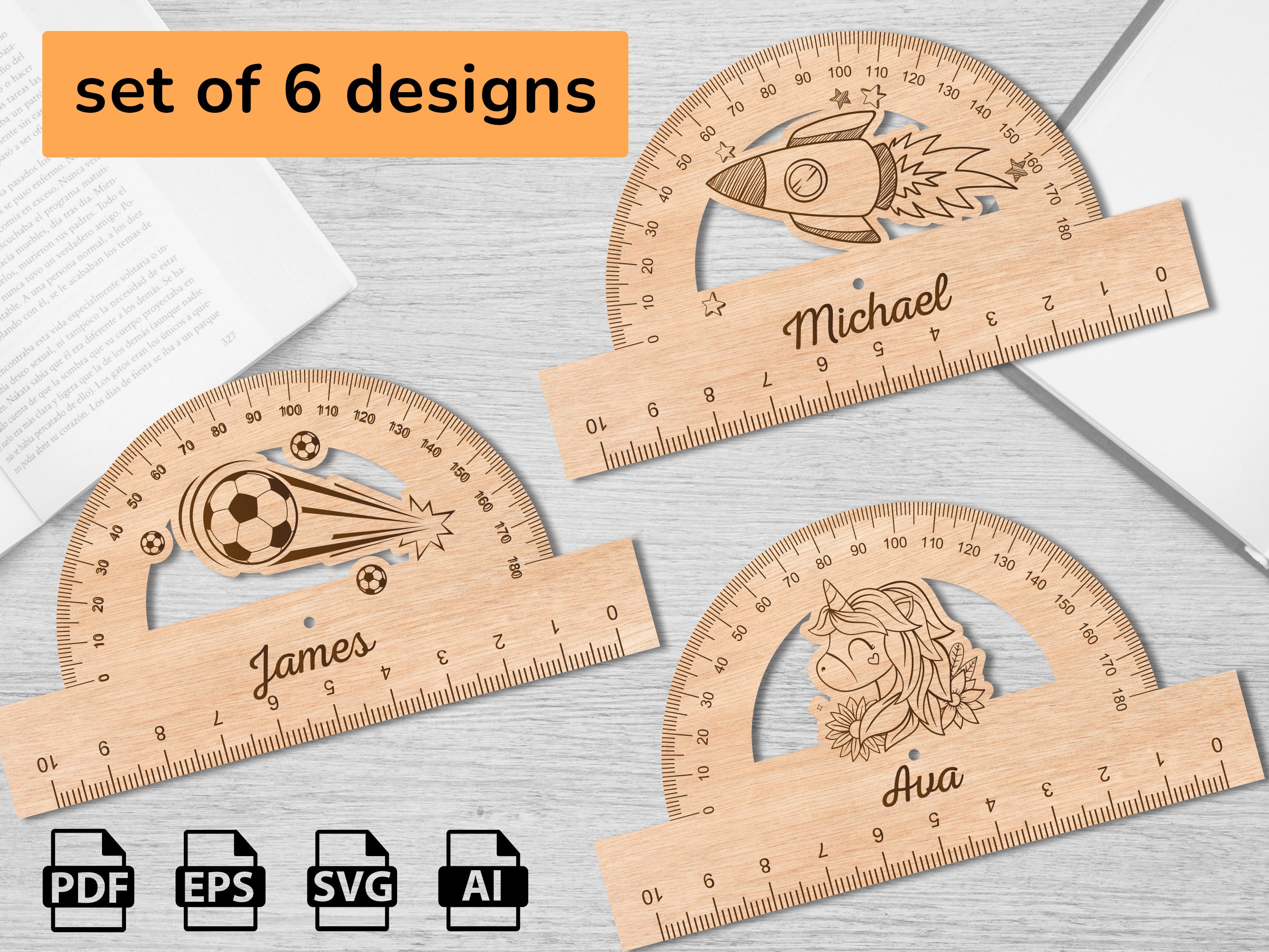 Protactor RULER Laser Cut File for Kids School Teacher Svg - Etsy Canada