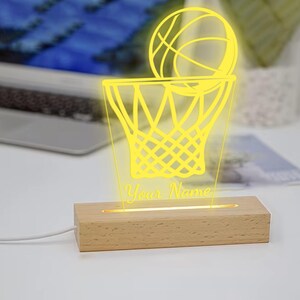 Basketball Play Game Personalized 3D Lamp Acrylic Led Light | Laser Cut ...