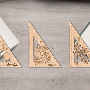 Triangle Ruler for Kids | School Teacher Svg Pdf Ai Eps File Engraved ...