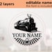 Train Locomotive Railway Name Sign | Interior Decor | Laser Cut Design ...