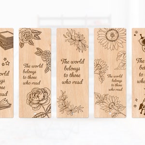 Bookmark Bundle Set of 20 Svg Wooden Template Engraved Laser Cut Files ...