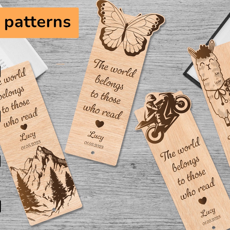 Wooden Bookmarks - Etsy