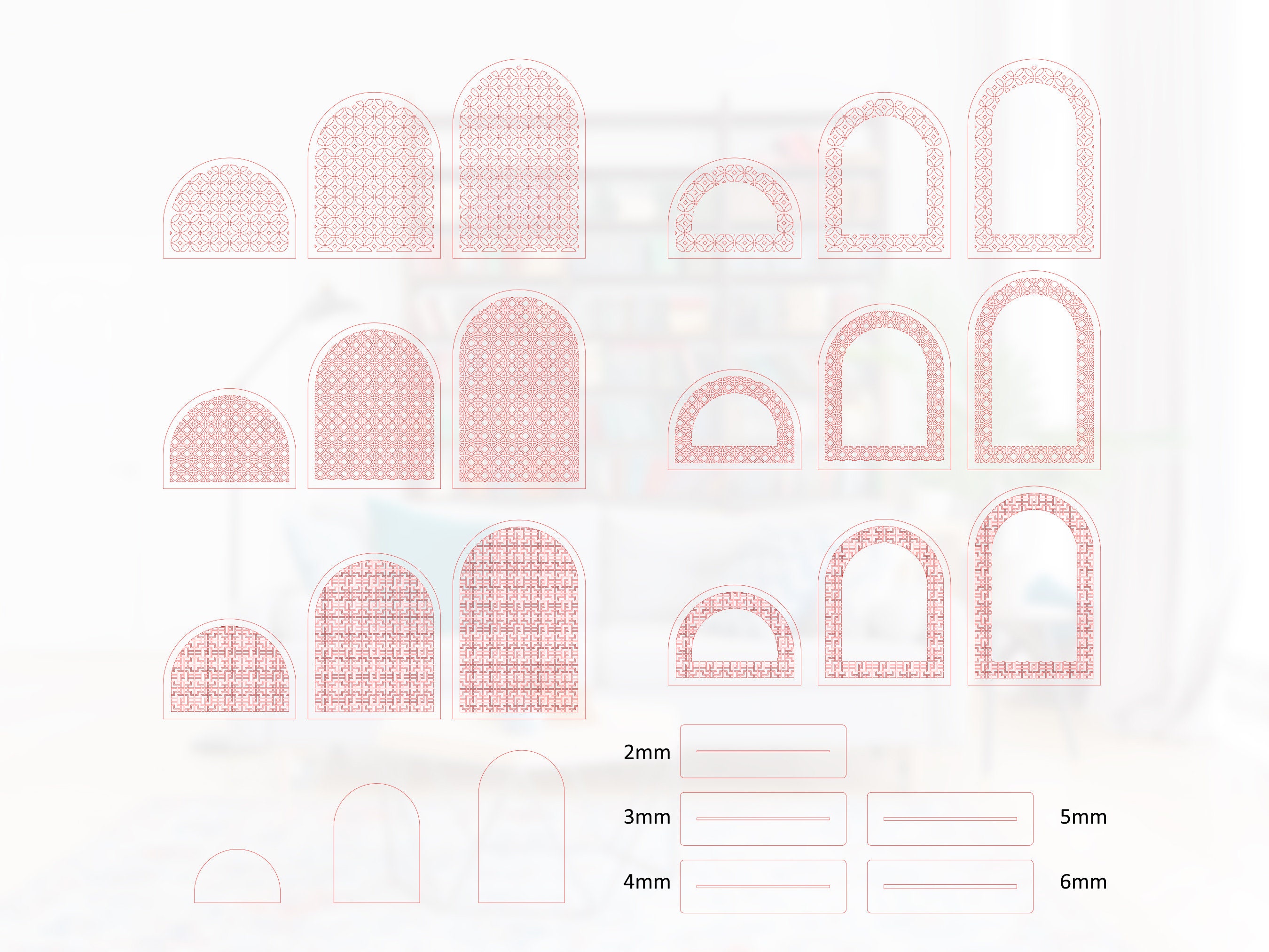 Rattan Arch SVG Laser Cut Files Arched Frame Backer Boho - Etsy